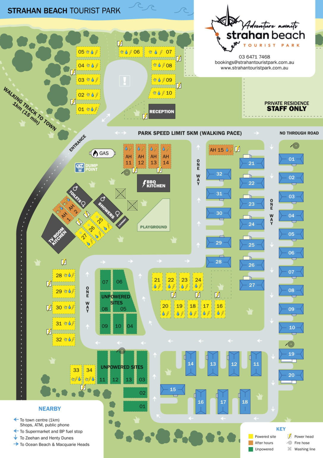 Strahan Accommodation | Park Map